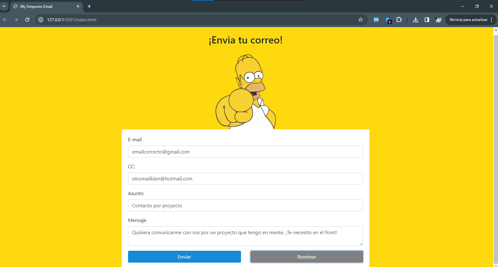 Ben Imhoff - Correo Simpsons